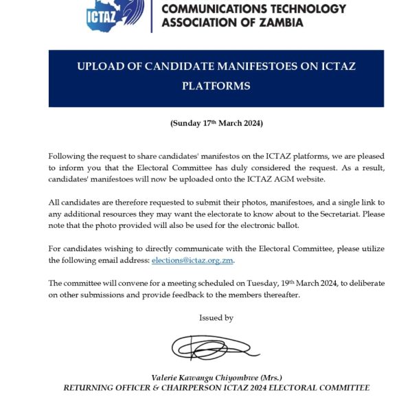ICTAZ – Information and Communication Technology Association of Zambia